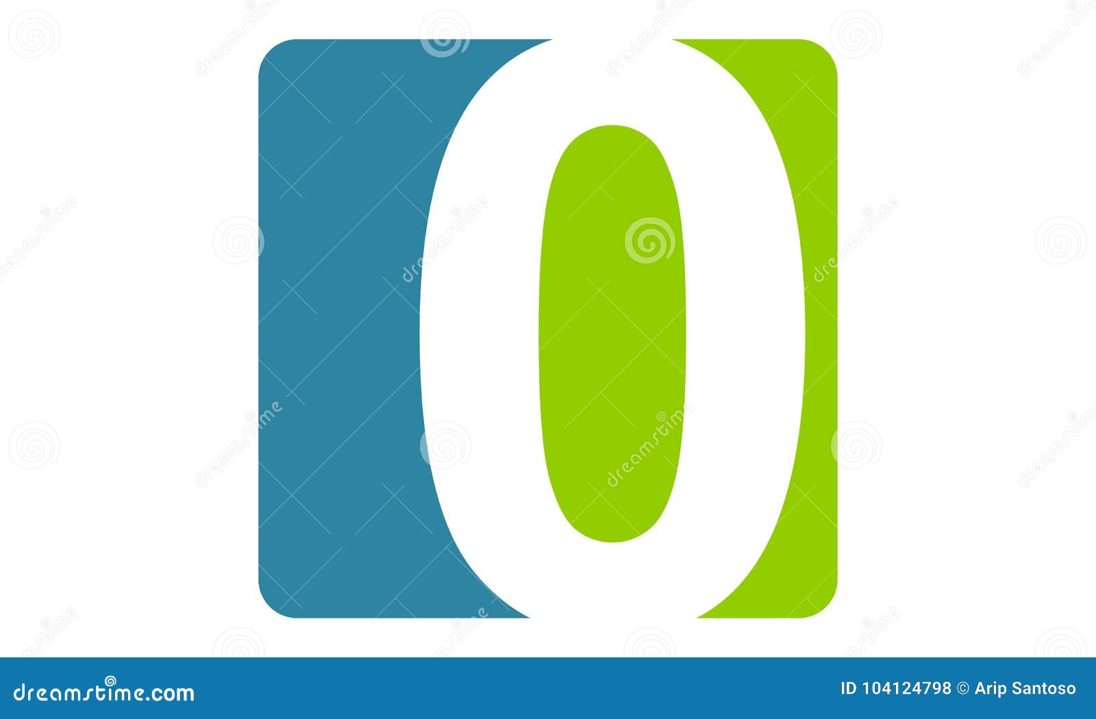 Modern Logo Number 0 stock vector. Illustration of brand - 104124798