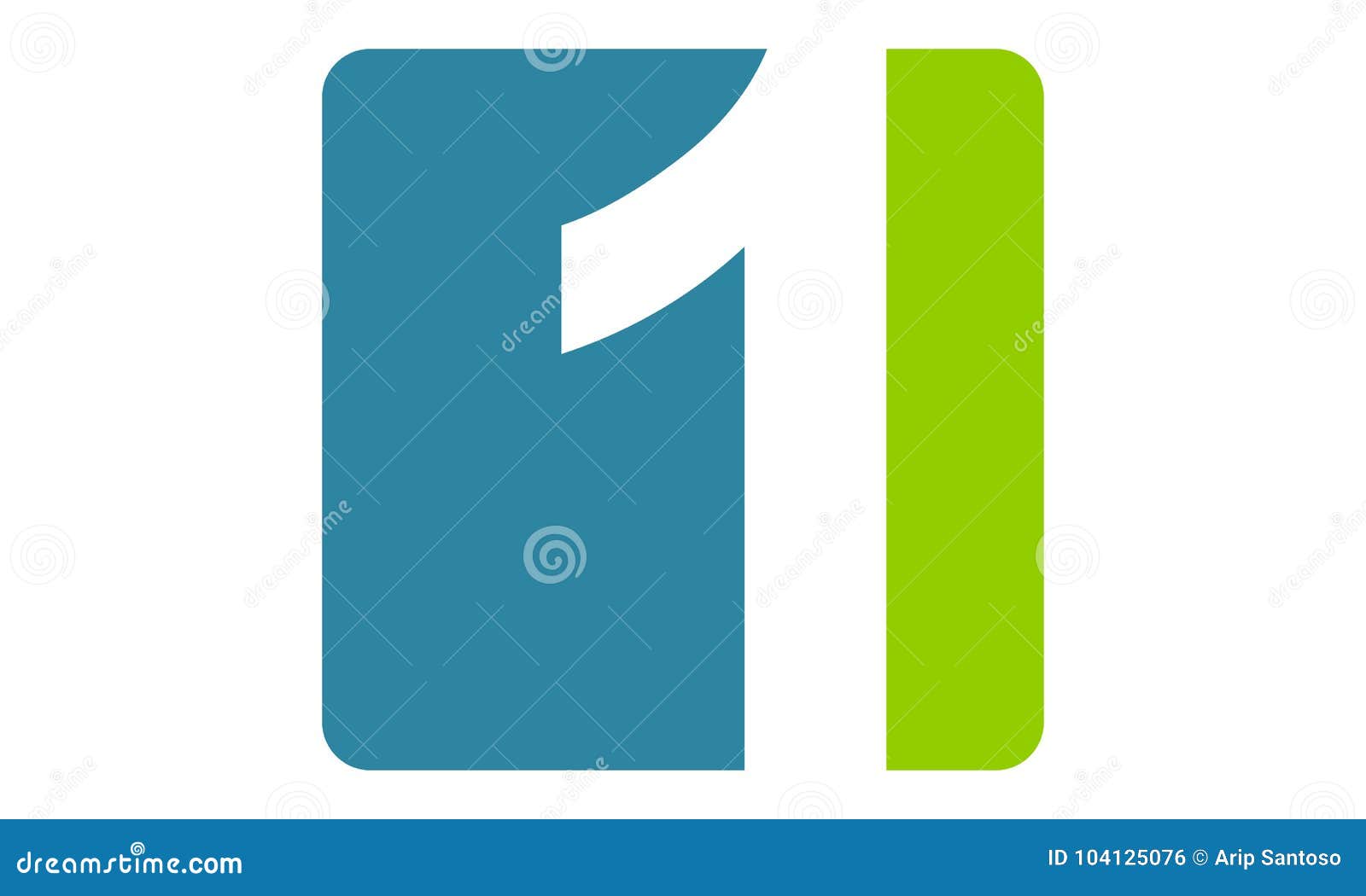 1 Logo. Number One Emblem. Cartoon Vector | CartoonDealer.com #81155337