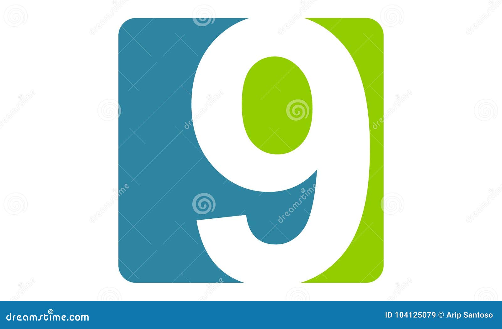 Modern Logo Number 9 stock vector. Illustration of company - 104125079