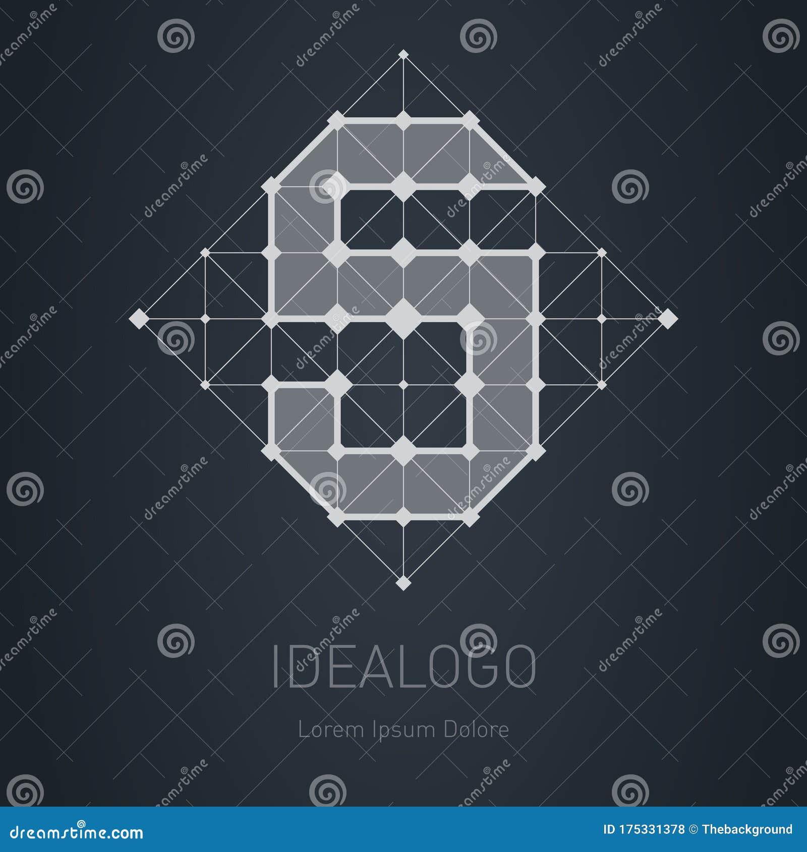 Modern Logo with Number 5 or Letter S. Low-poly Design Element with ...