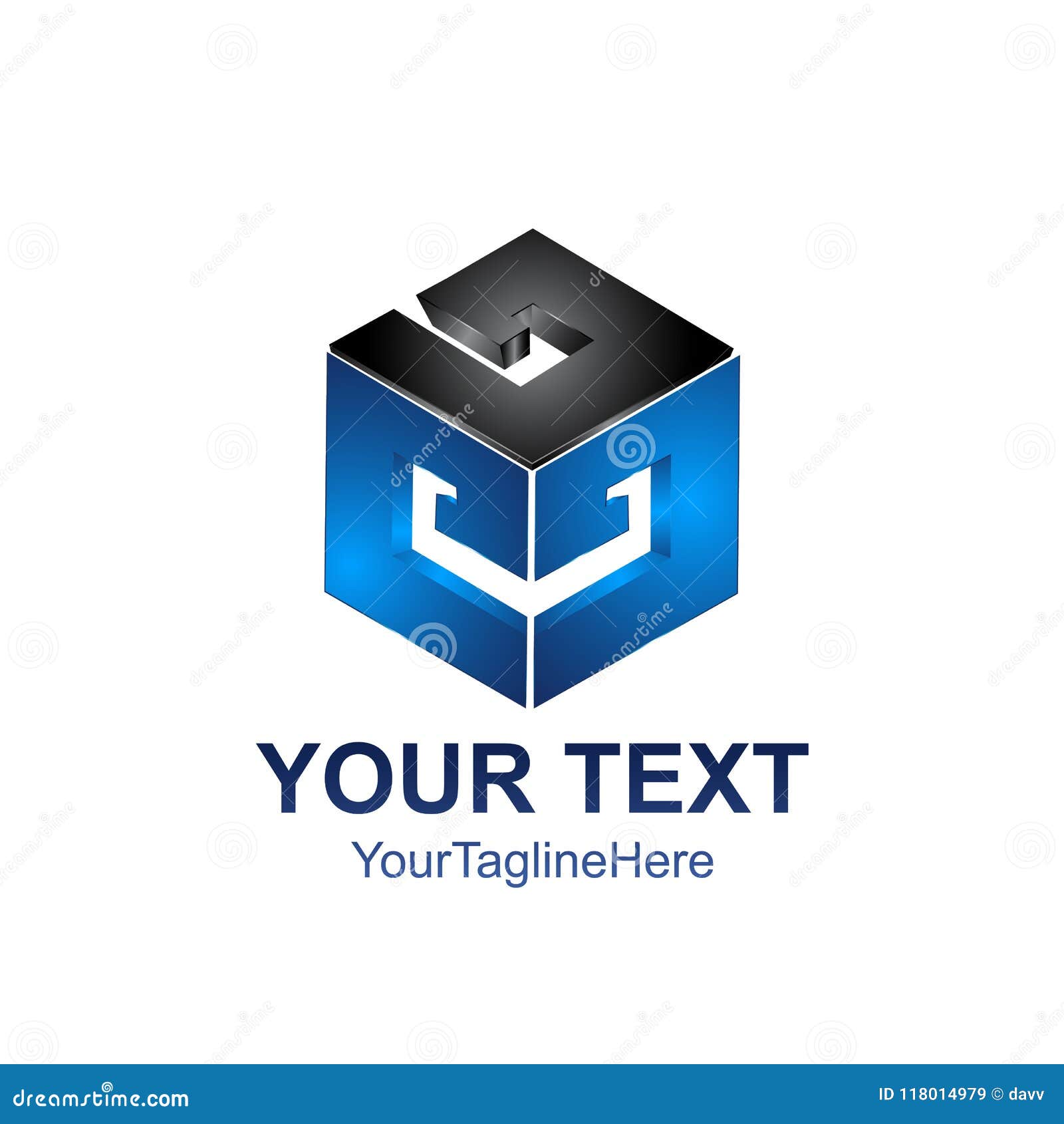 Modern Logo of a Stylized 3d Cube, Cube Isometric, 3D Abstract G Stock ...