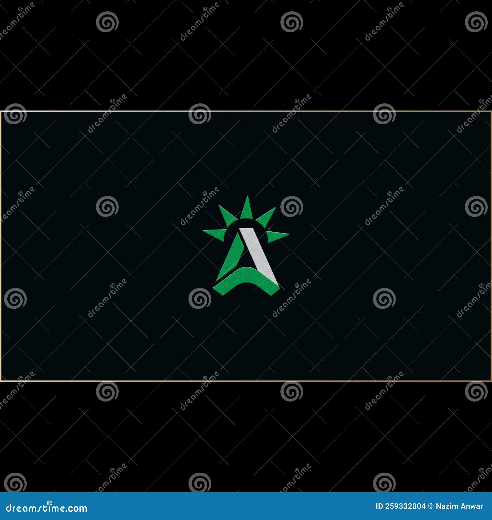 LETTER a SUNNY LOGO stock illustration. Illustration of designs - 259332004