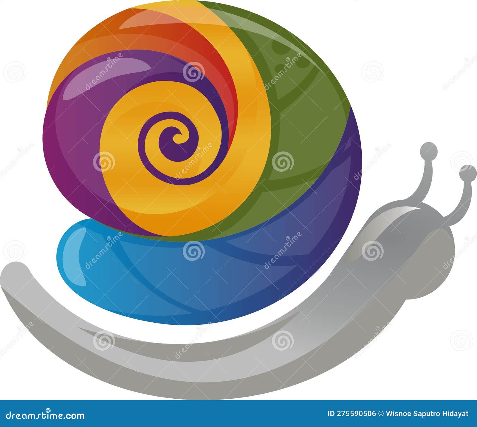 Snail Logo design stock vector. Illustration of typography - 275590506