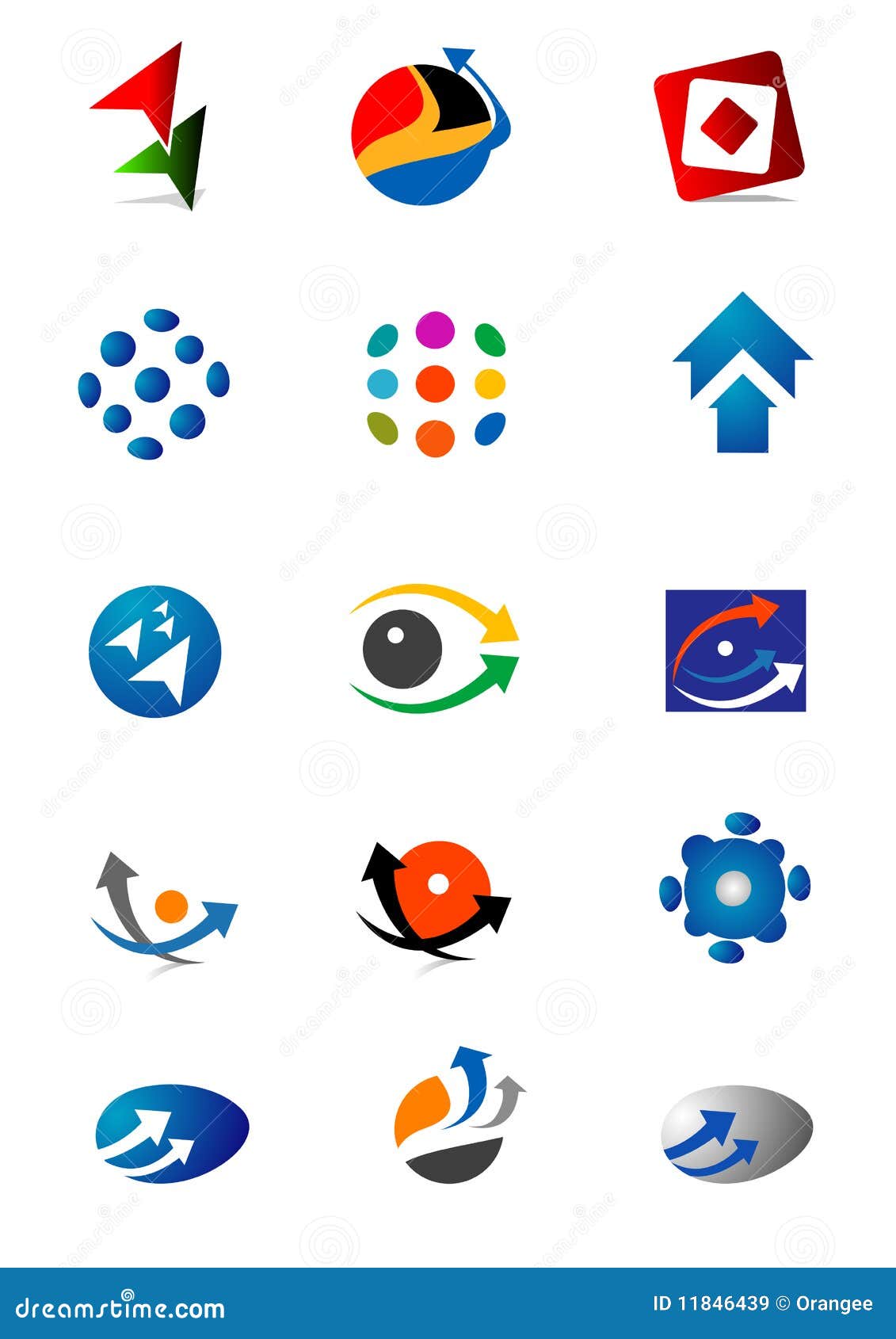 Series of colorful logos stock vector. Illustration of illustrated ...