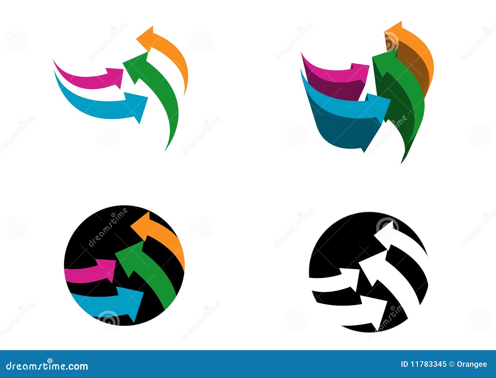 Modern logos arrows stock vector. Illustration of business - 11783345