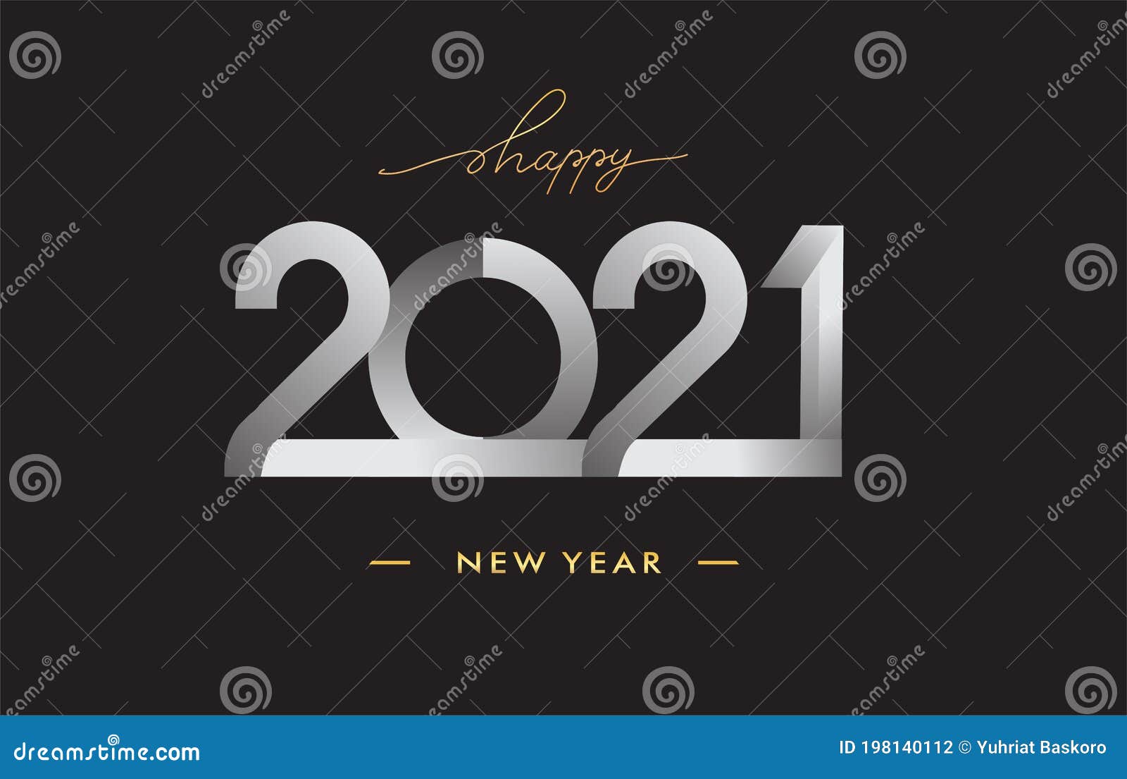 2021 Modern Logotype, Happy New Year 2021 Sign, Vector Illustration ...