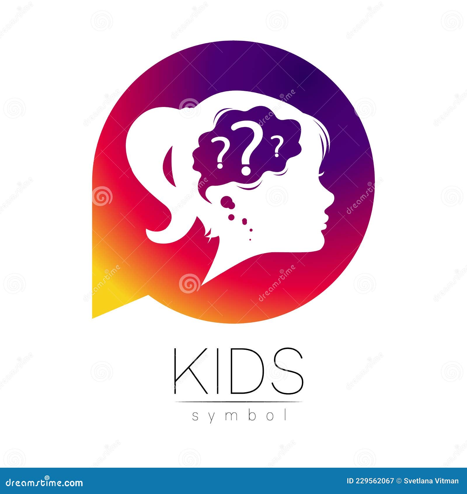 Modern Logotype Head with Question Inside Brain . Logo Sign of ...