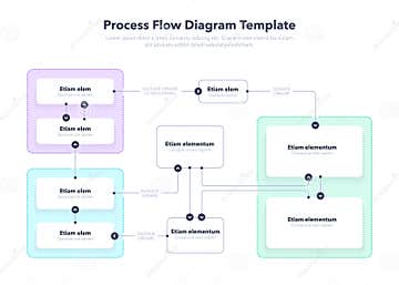Modern Looking Process Flow Diagram Layout Template Stock Vector ...