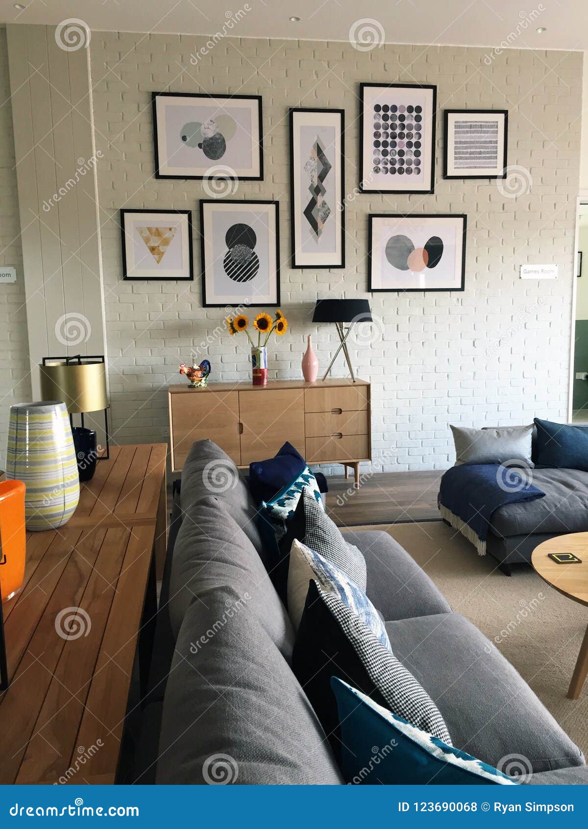 Modern lounge area editorial stock photo. Image of modern - 123690068