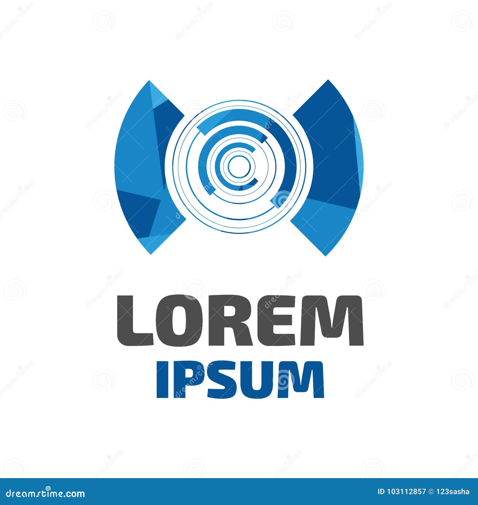 Modern low poly logo stock vector. Illustration of icon - 103112857