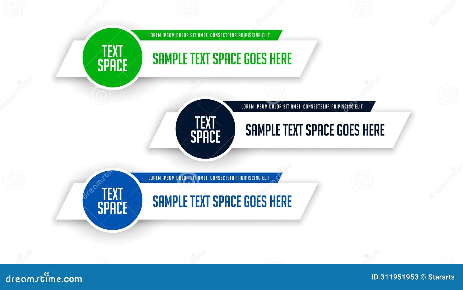 Modern Lower Third Text Screen Banner for Media Report Stock Vector ...