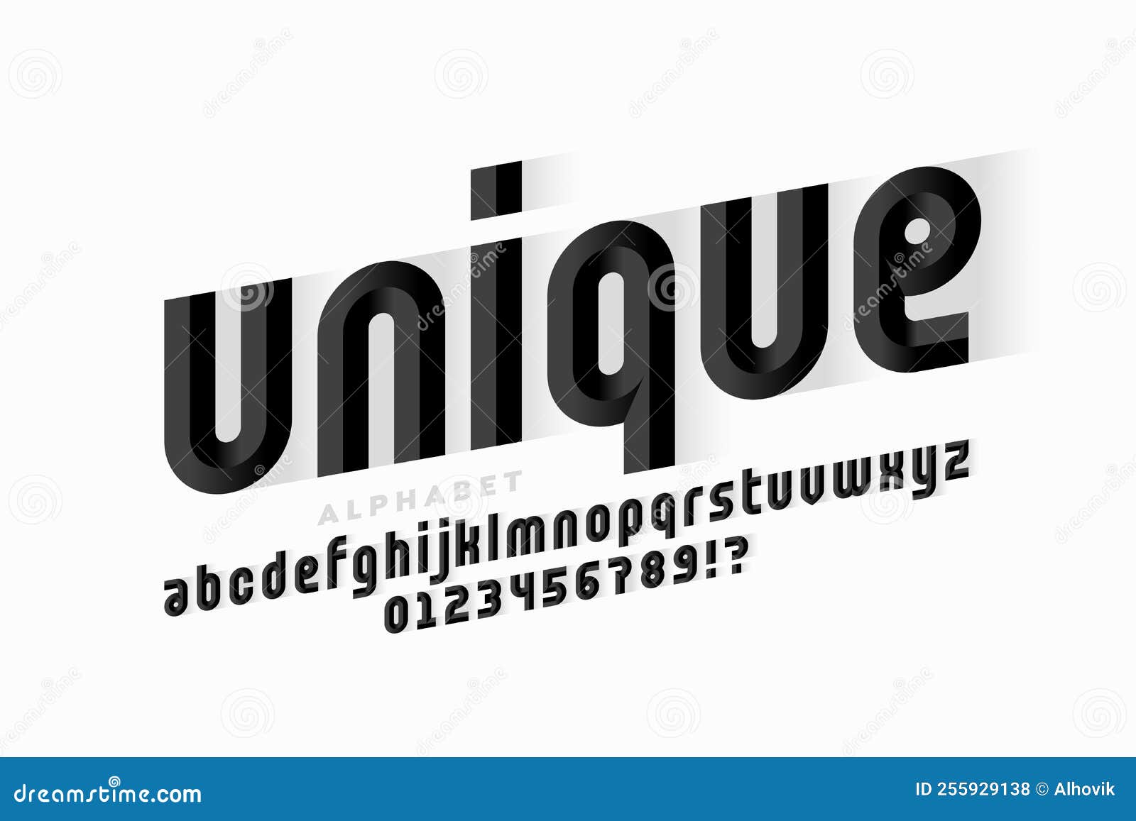 Modern Lowercase 3d Style Font Design Stock Vector - Illustration of ...