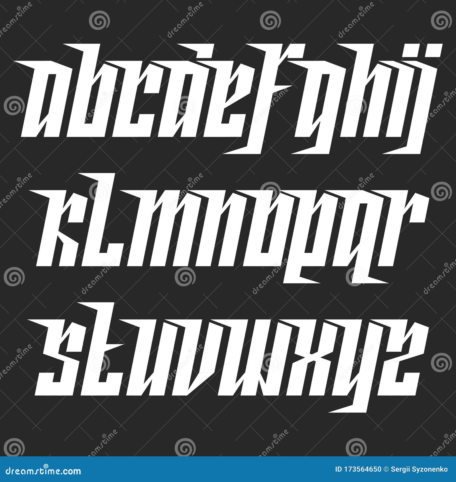 Modern Lowercase Italic Font with Movement, Compact Dynamic Alphabet ...