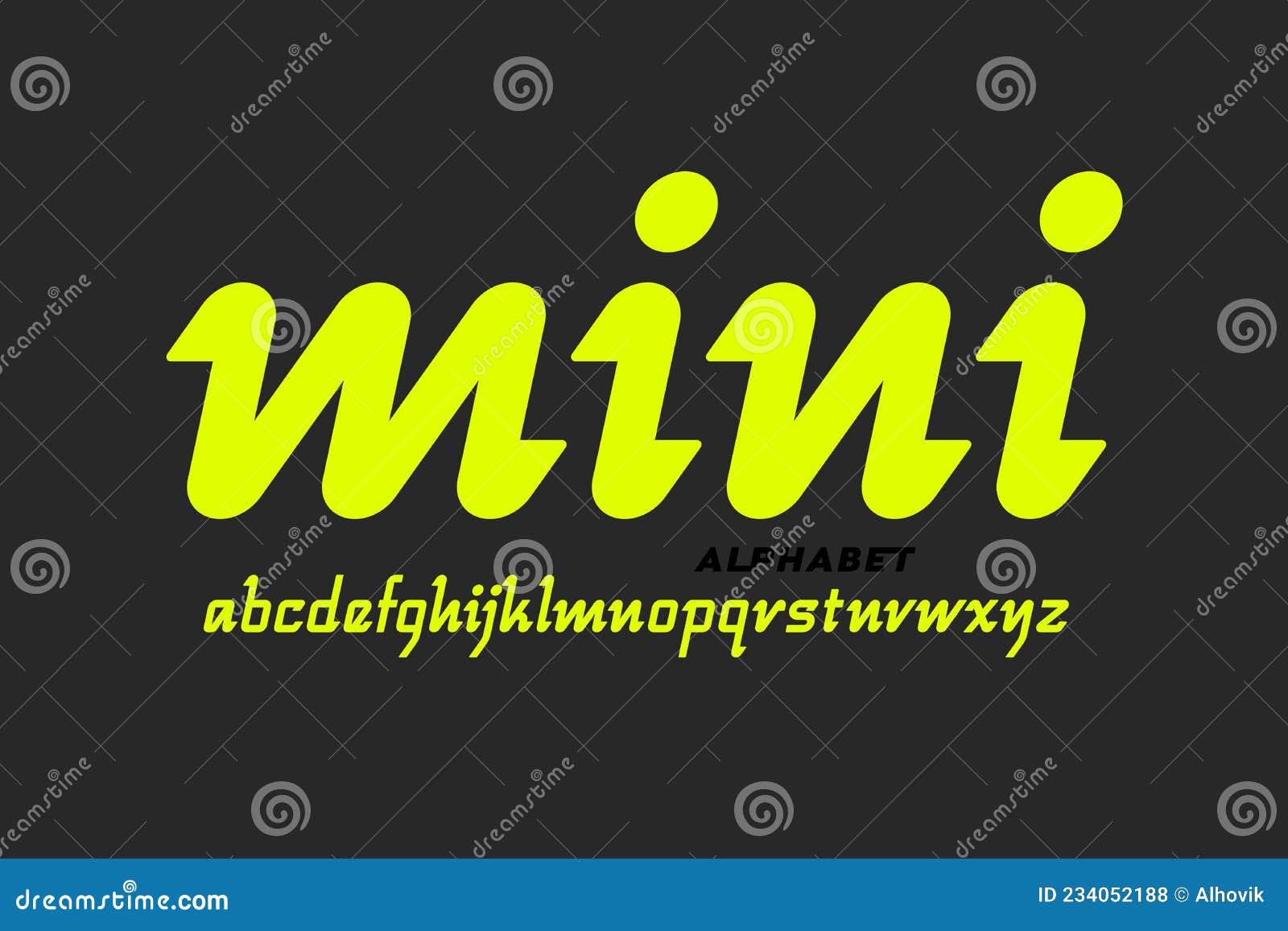 Modern Lowercase Style Font Stock Vector - Illustration of character ...