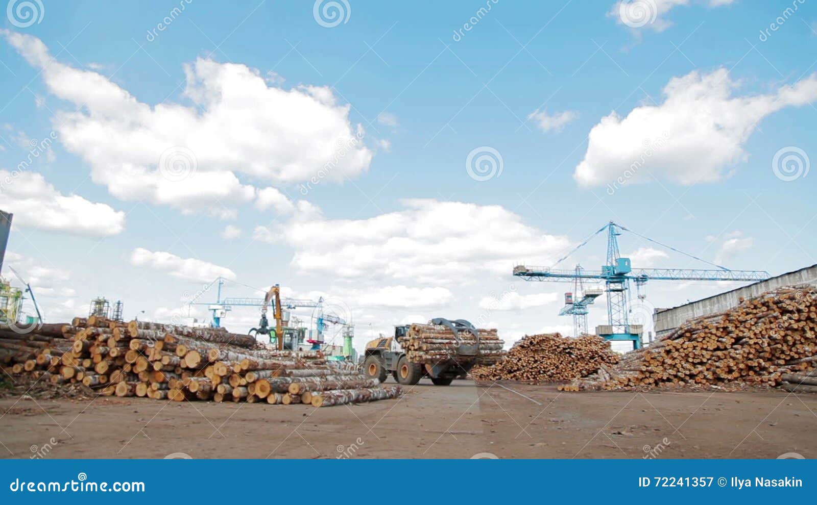 Modern lumber factory stock video. Video of firewood - 72241357