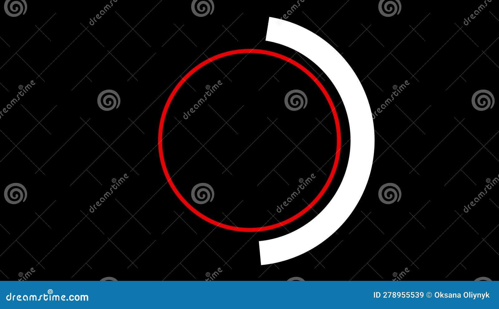 Modern Luminous Preloader, White Circular Progress Loading Bar. 3D ...