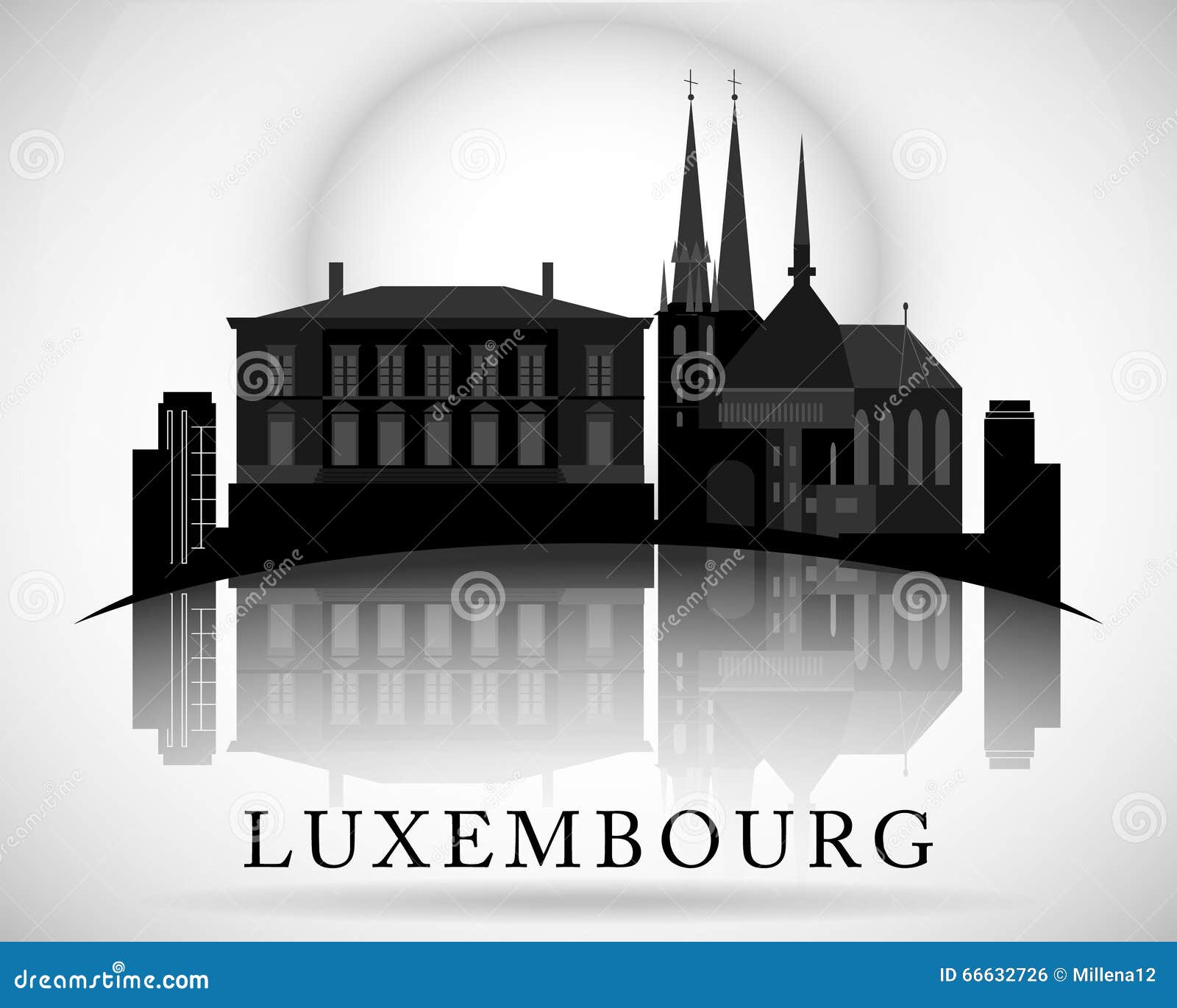 Modern Luxembourg Skyline Design Stock Vector - Illustration of ...