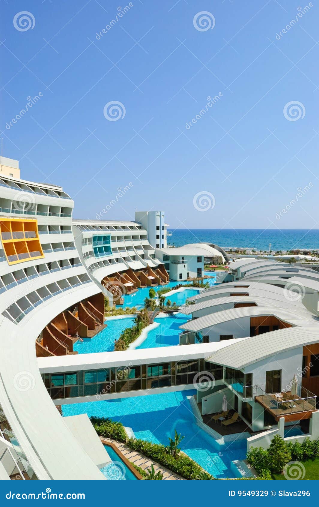 Modern Luxurious Hotel with Vip Villas Stock Image - Image of rest ...