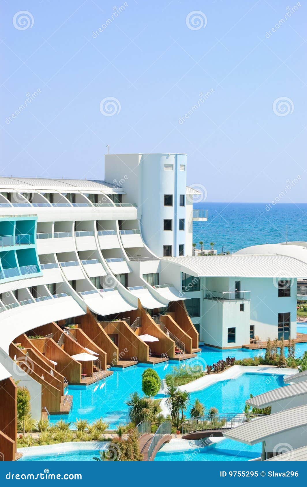 Modern Luxurious Hotel with Vip Villas Stock Image - Image of clean ...