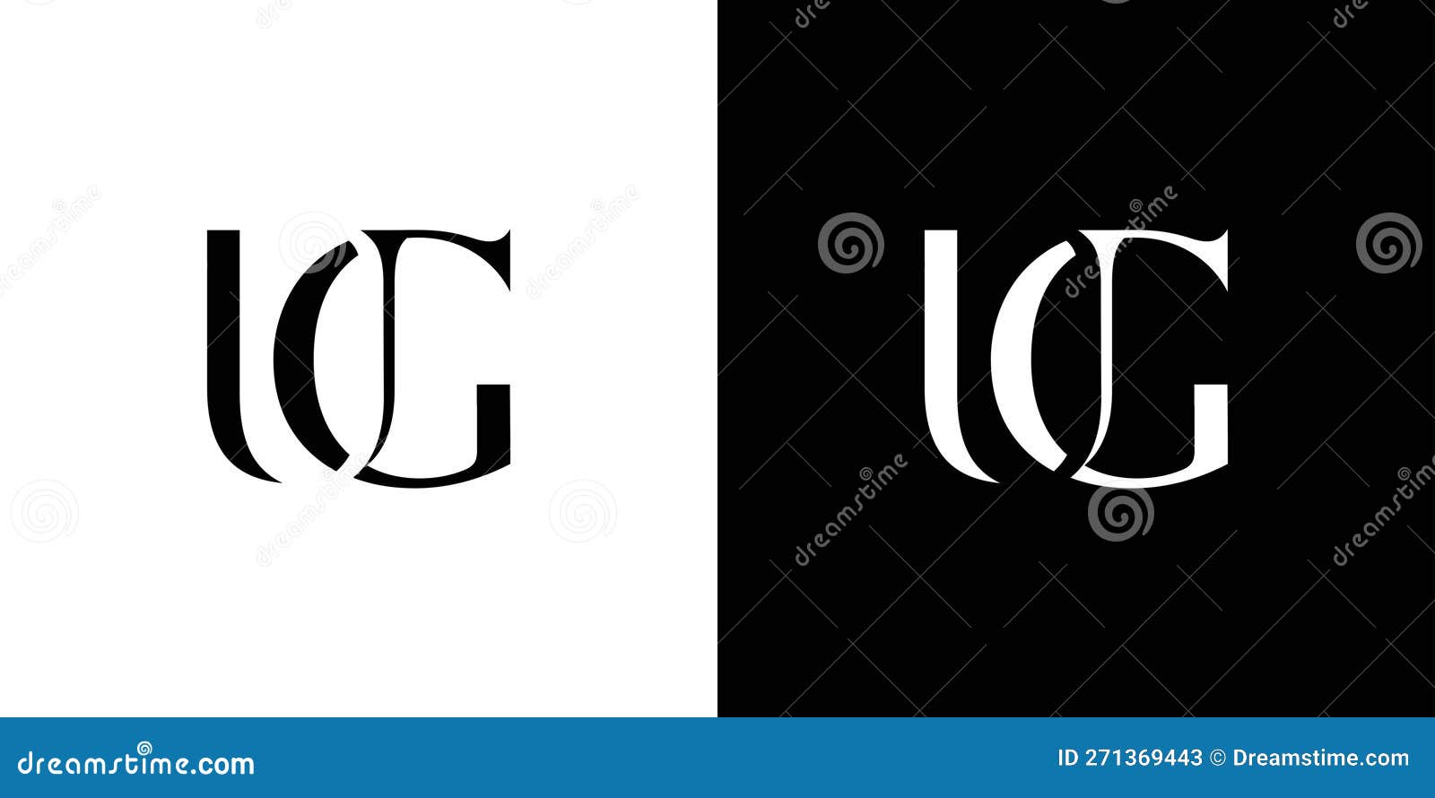 Luxury UG logo design stock vector. Illustration of concept - 271369443