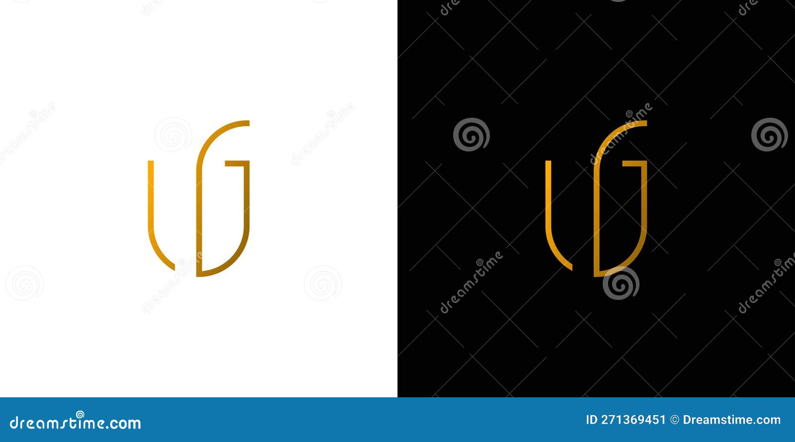 Luxury UG logo design stock vector. Illustration of elegant - 271369451