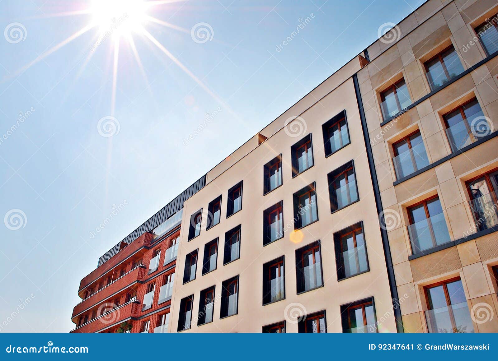 Modern, Luxury Apartment Building Stock Image - Image of architecture ...