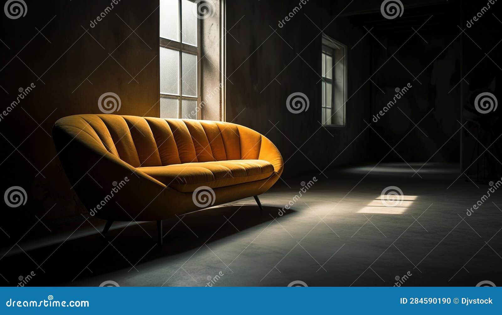 Modern Luxury Apartment, Comfortable Sofa and Chair, Bright Backlit ...