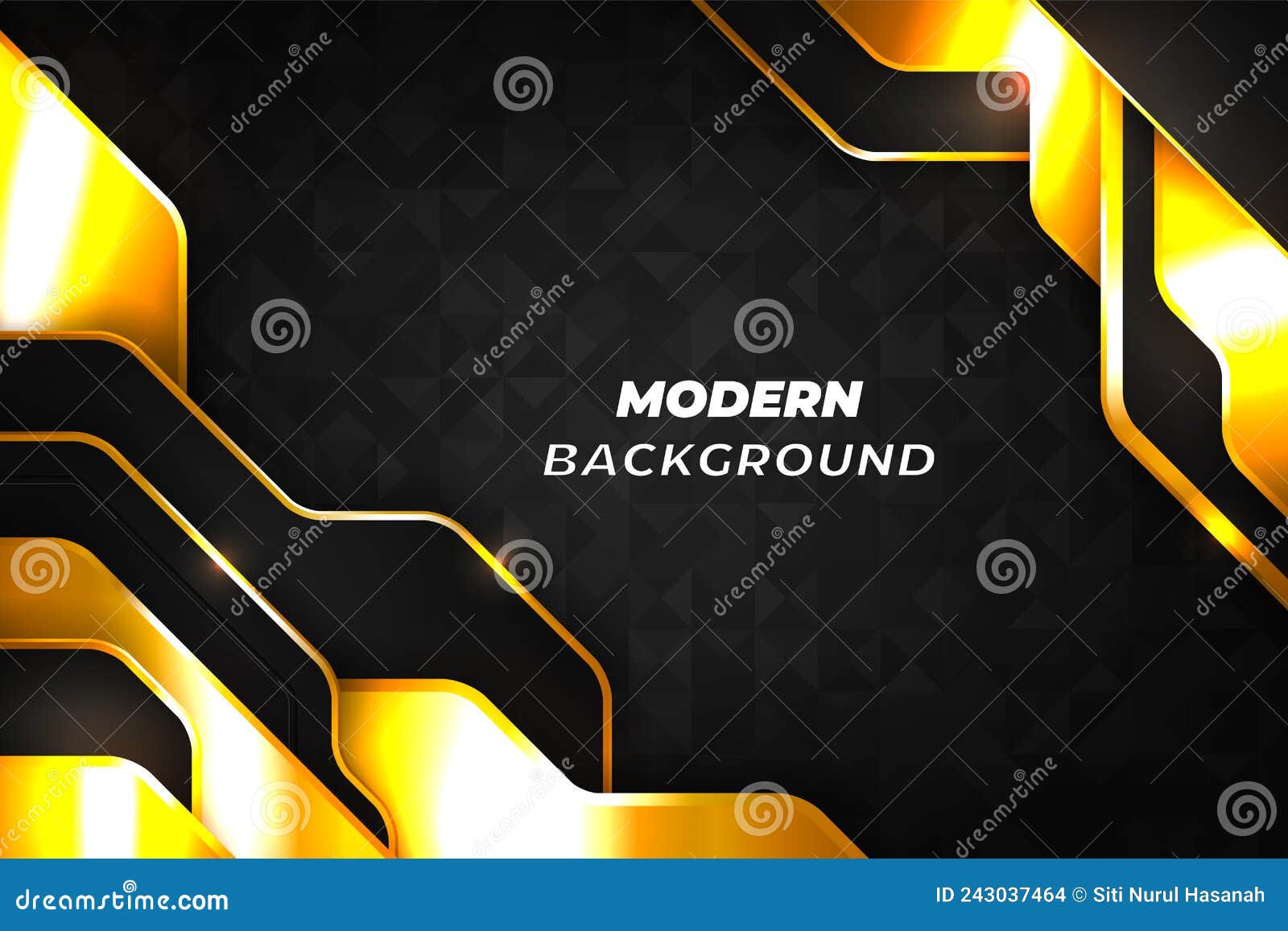 Background Modern Luxury Black and Gold with Element Stock Vector ...