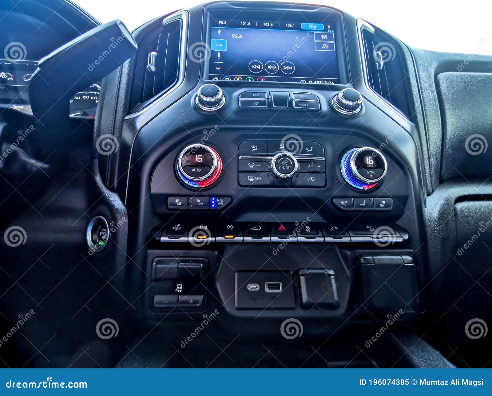 Modern Luxury Car Ac Control Panel Stock Image - Image of design ...