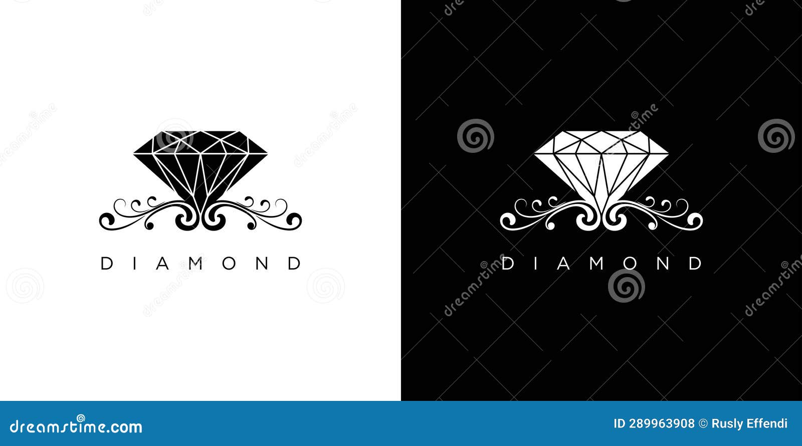 Modern and Luxury Diamond Logo Design Stock Vector - Illustration of ...