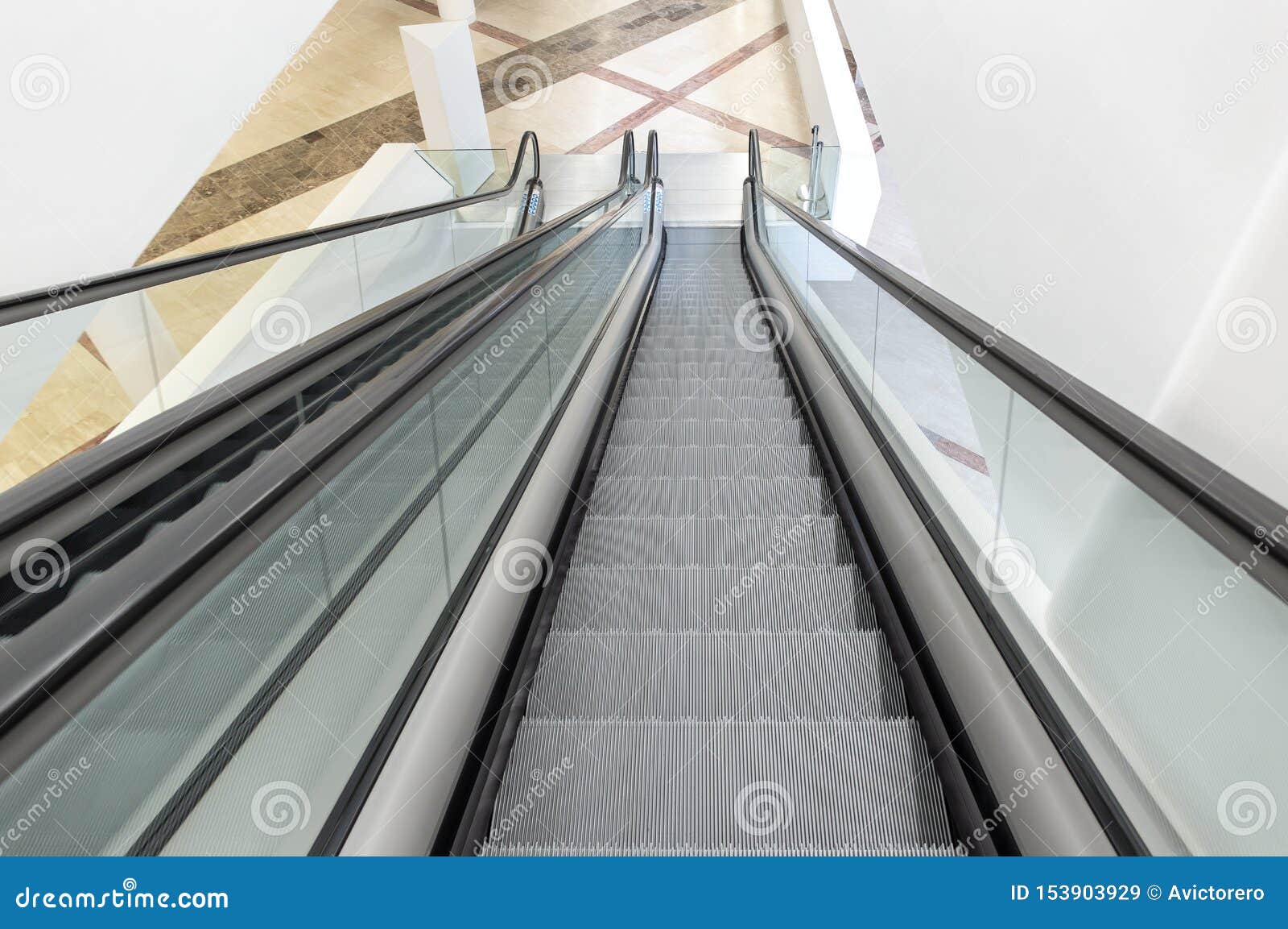 Modern Luxury Escalators on Indoor Building Stock Image - Image of ...
