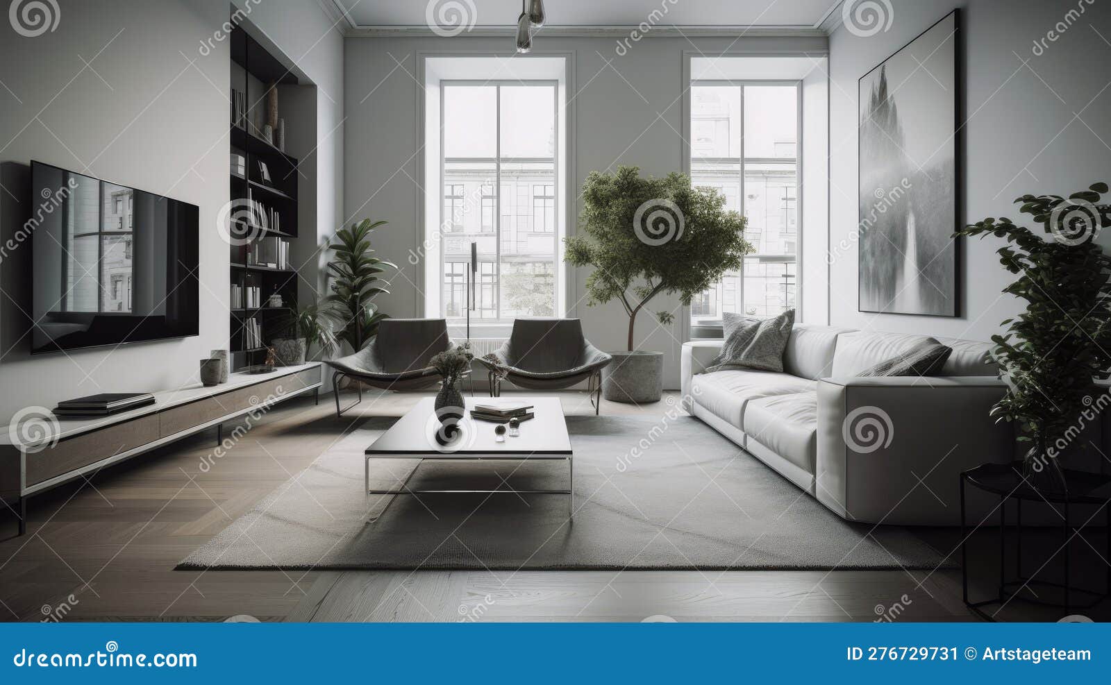 Modern Luxury Home Interor, Minimalistic Design. AI Generated Stock ...