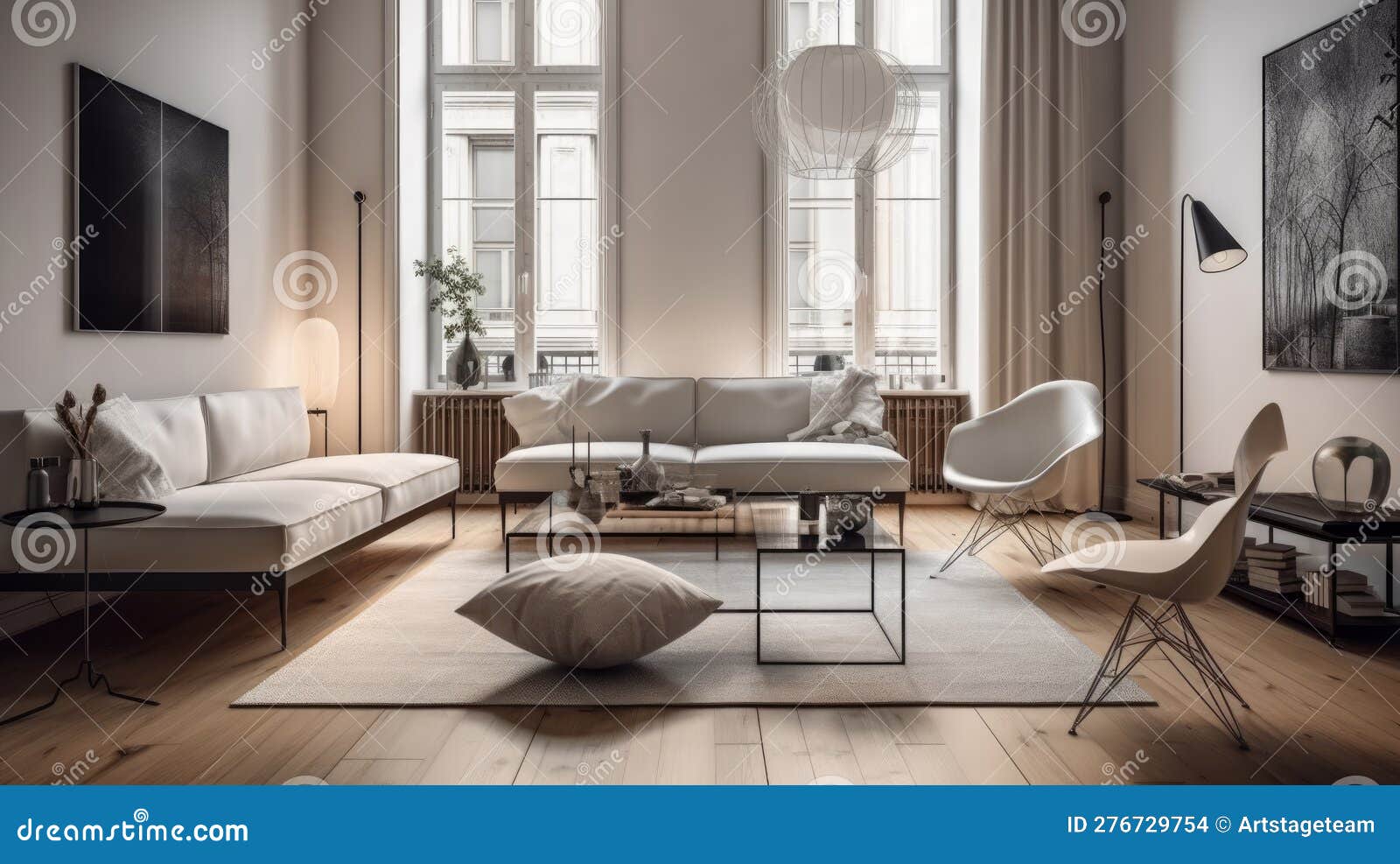 Modern Luxury Home Interor, Minimalistic Design. AI Generated Stock ...