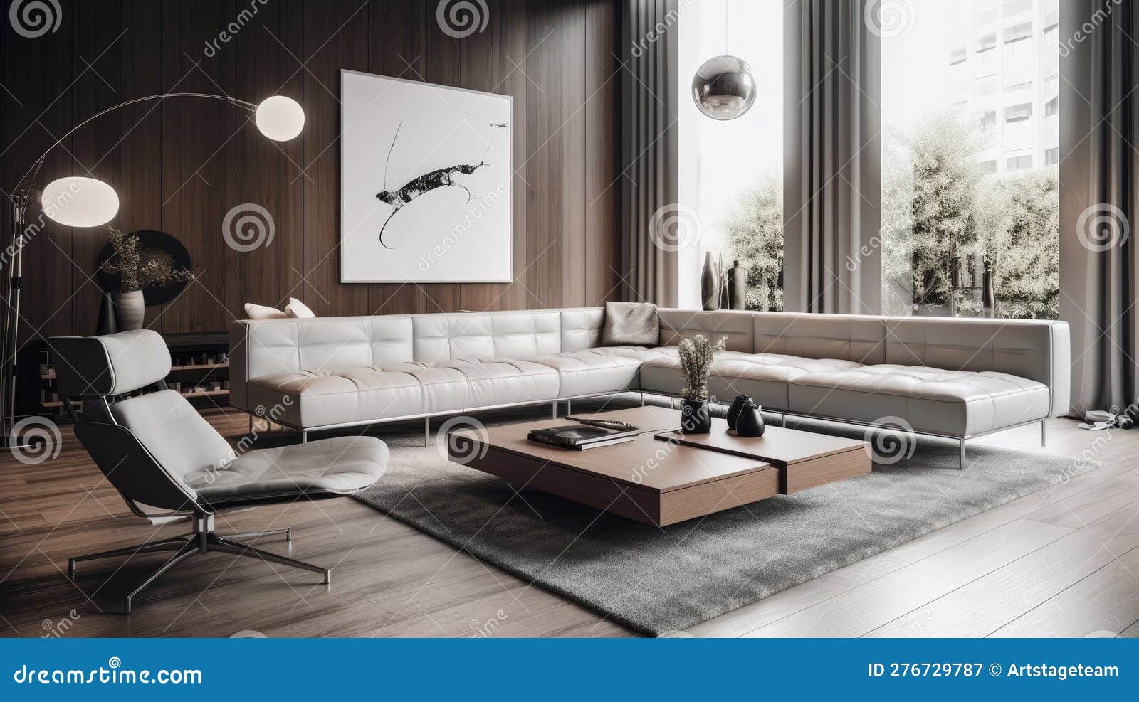 Modern Luxury Home Interor, Minimalistic Design. AI Generated Stock ...