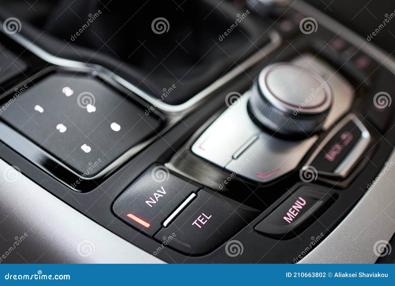 Modern Luxury Interior Element Navigation GPS Telephone Control and ...