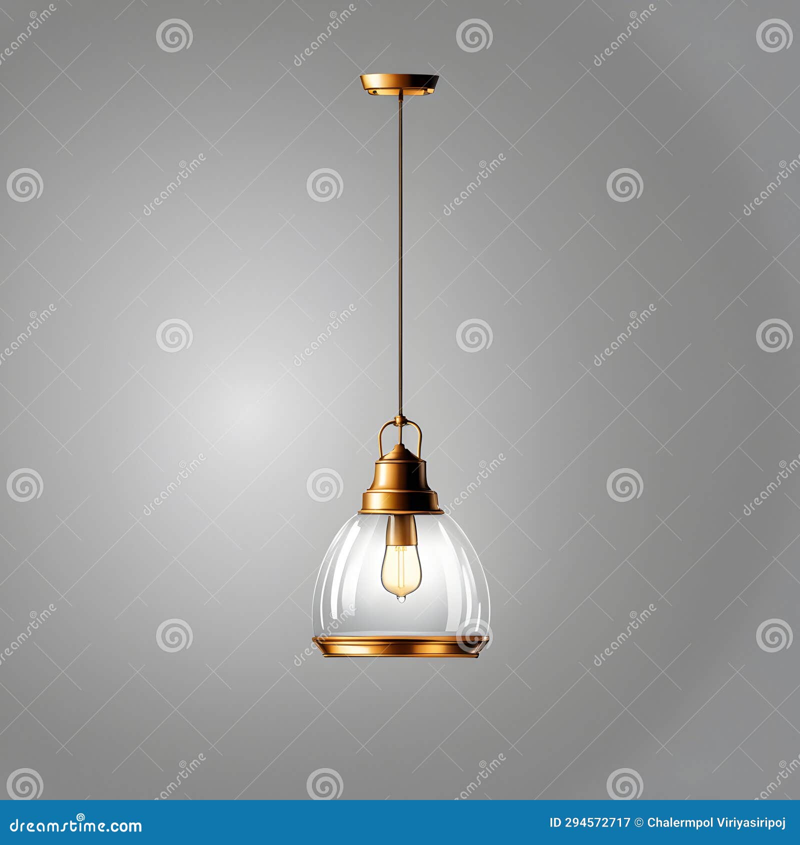 Modern Luxury Lamp Hanging Over White Background Stock Illustration ...