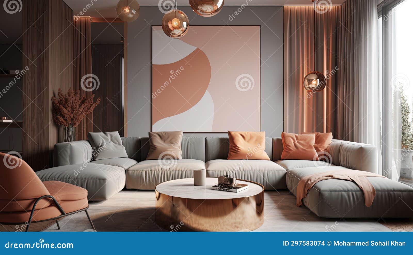 The Modern Luxury Living Room Interior Design Background Stock Photo ...