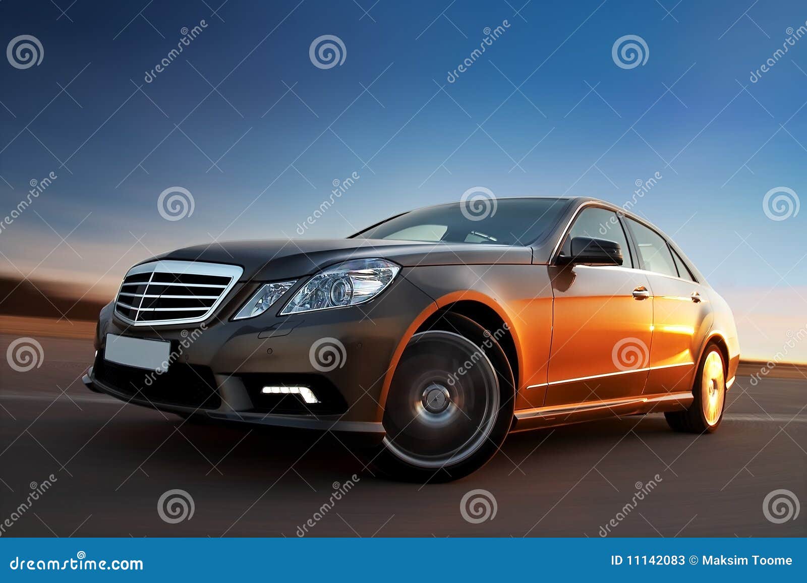 Modern luxury sedan stock image. Image of auto, highway - 11142083