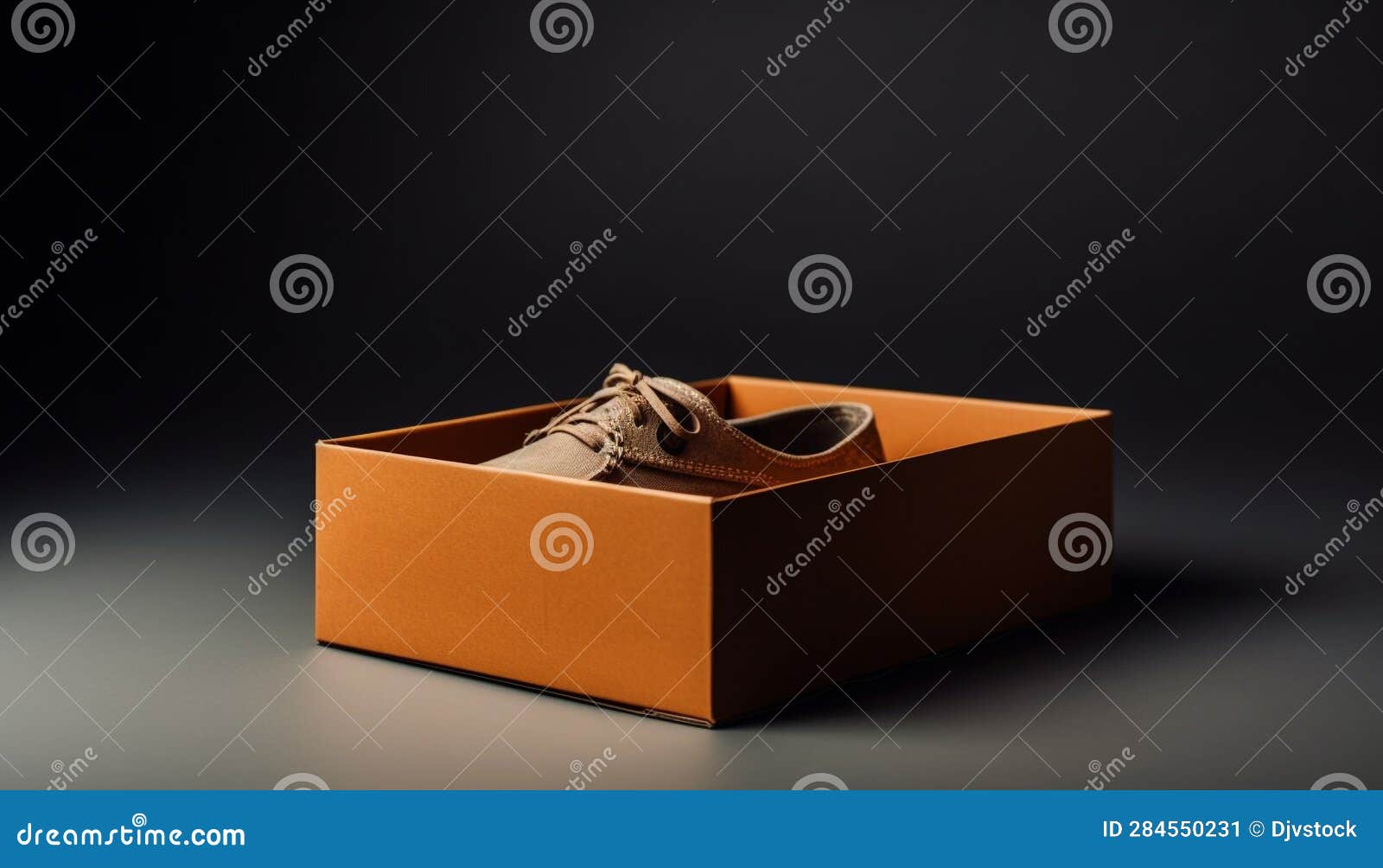 Modern Luxury Shoe Box with Shiny Leather Pair Inside Generated by AI ...