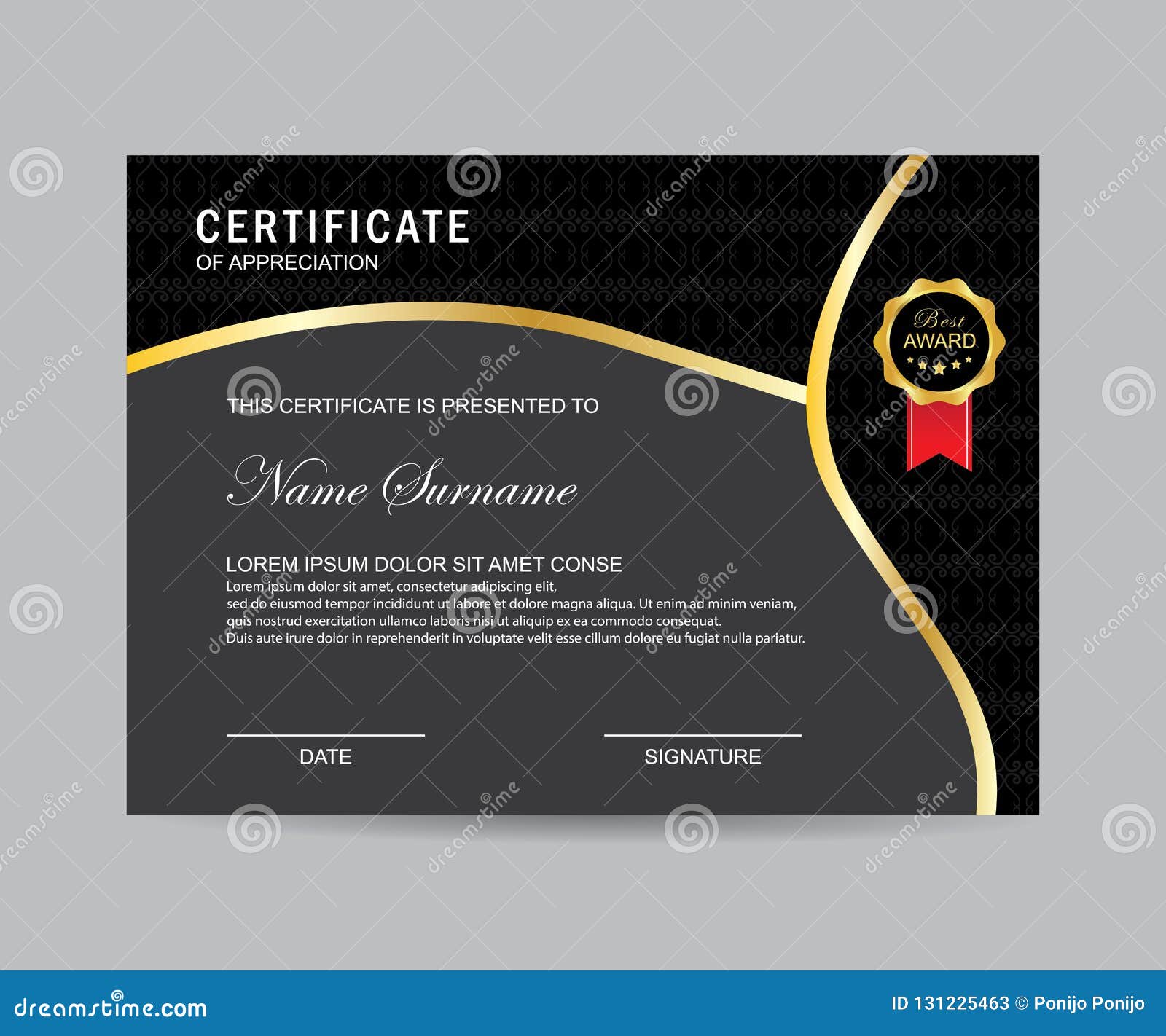 Modern Certificate Template and Luxury Stock Vector - Illustration of ... Modern Certificate Template and Luxury Stock Vector - Illustration of ...