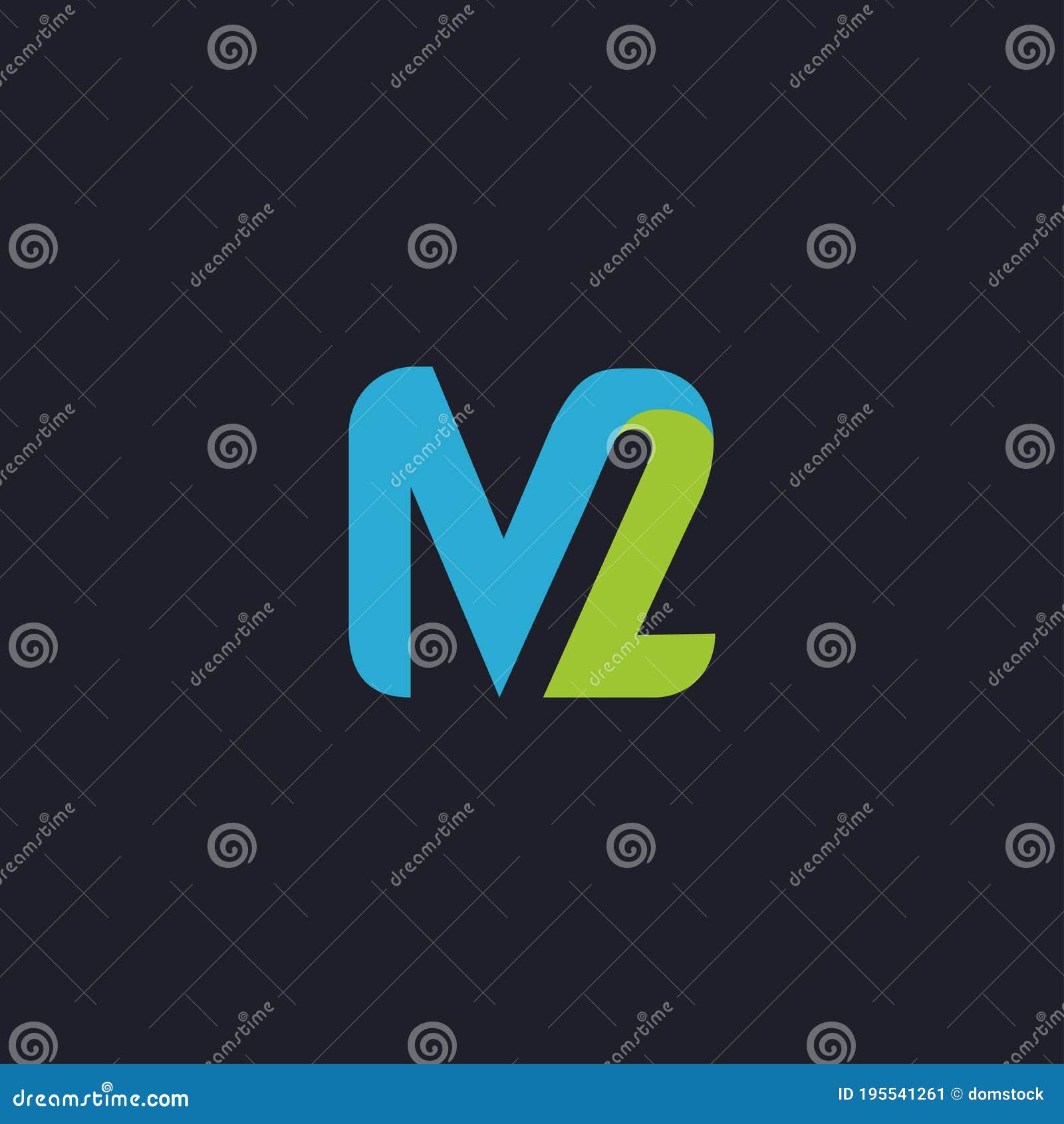 Modern m2 logo icon vector stock vector. Illustration of marketing ...