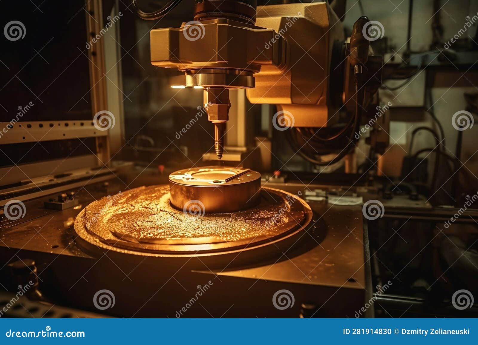 Modern Machine in the Factory. Generative AI. Stock Illustration ...