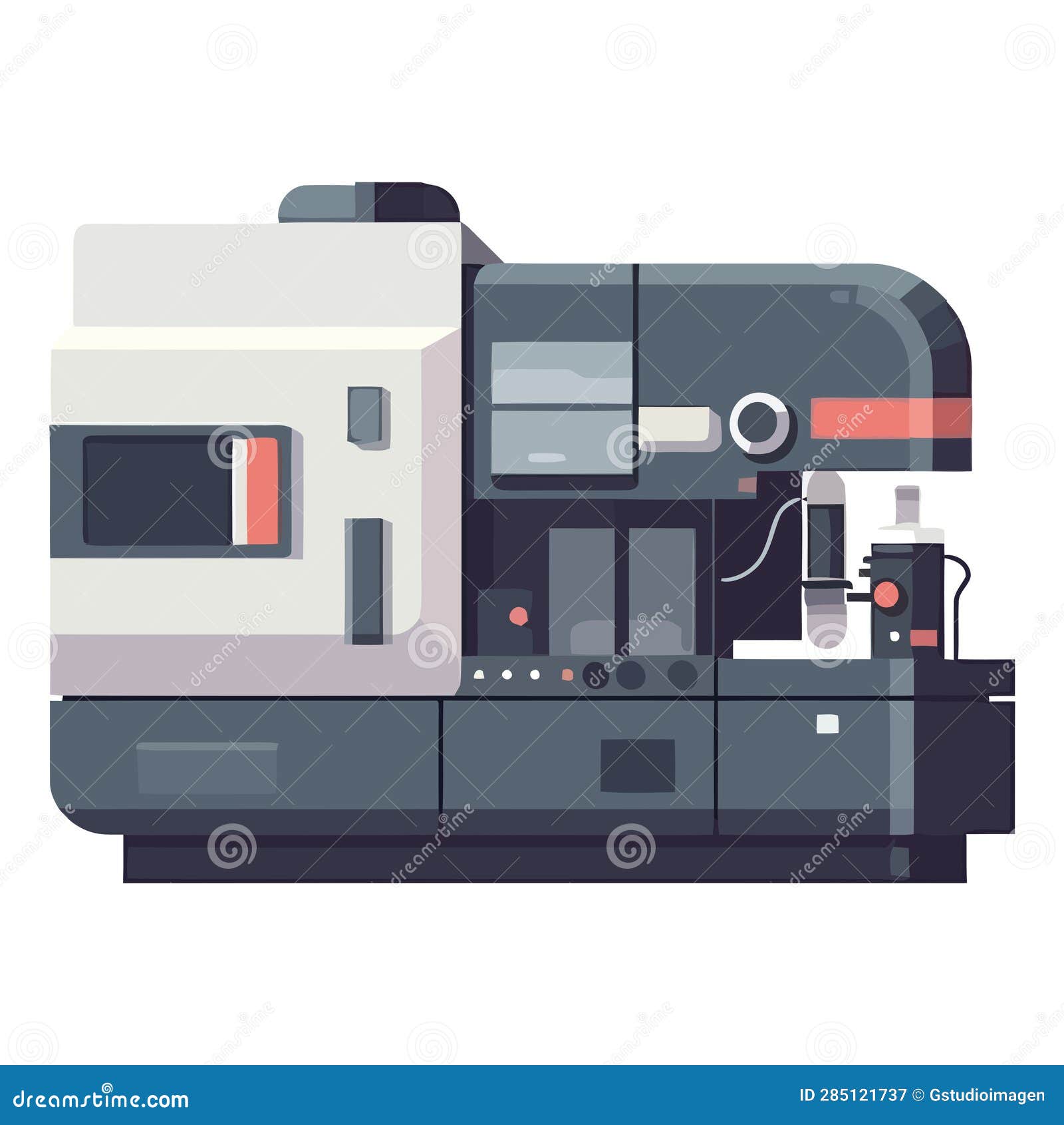 Modern Machinery Illustration Stock Vector - Illustration of occupation ...
