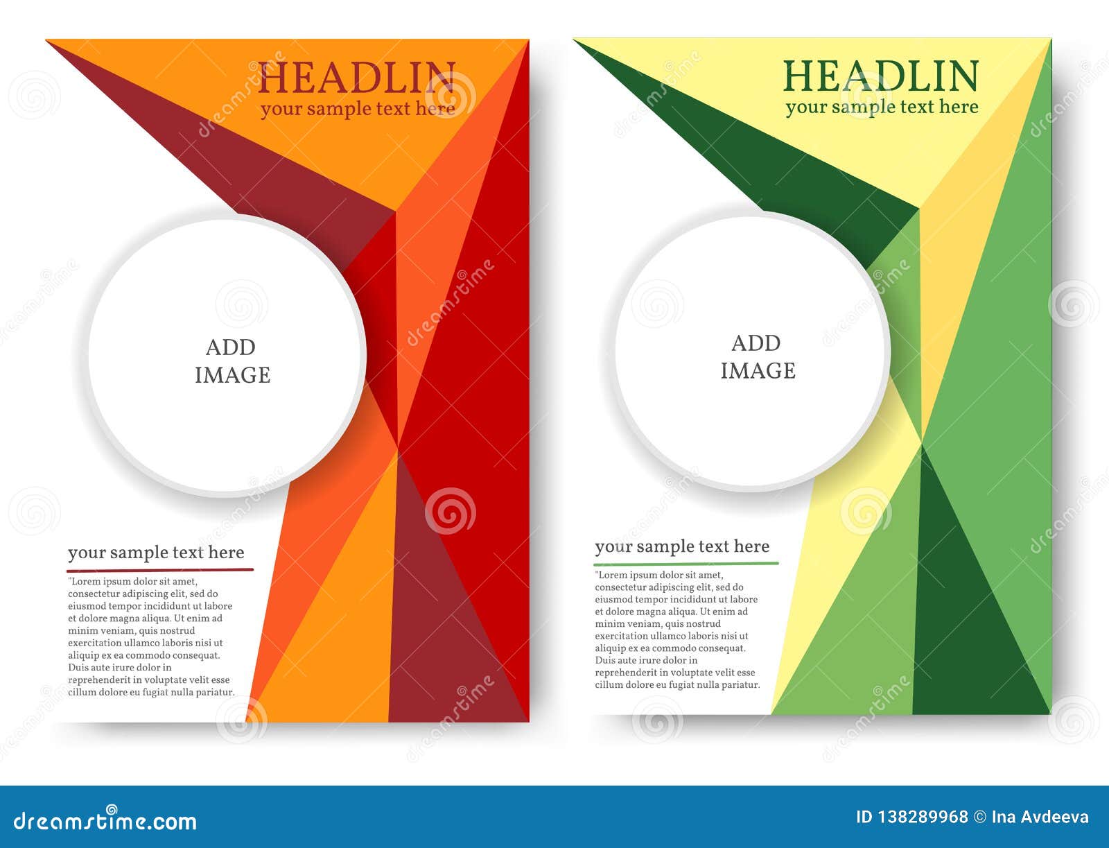 Layout for Magazine or Book Cover with Polygonal Pattern Stock Vector ...