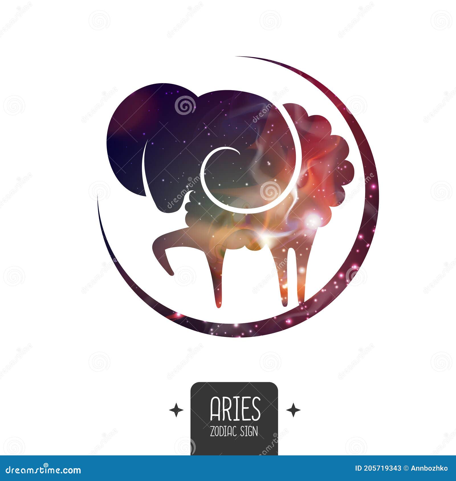 Modern Magic Witchcraft Card with Astrology Aries Zodiac Sign. Aries ...