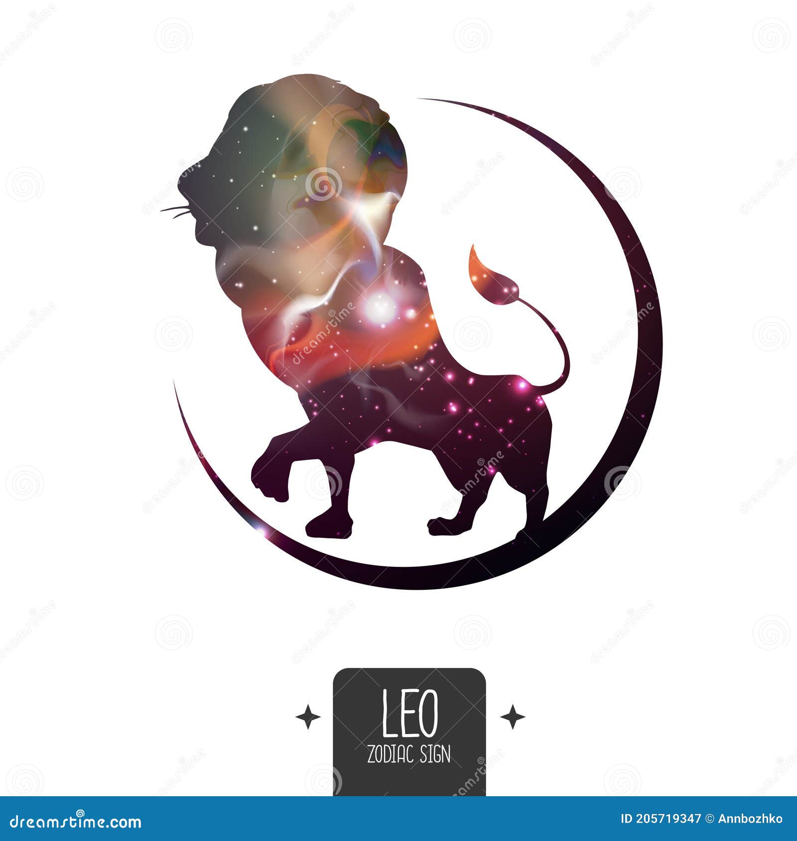 Modern Magic Witchcraft Card with Astrology Leo Zodiac Sign. Leo ...