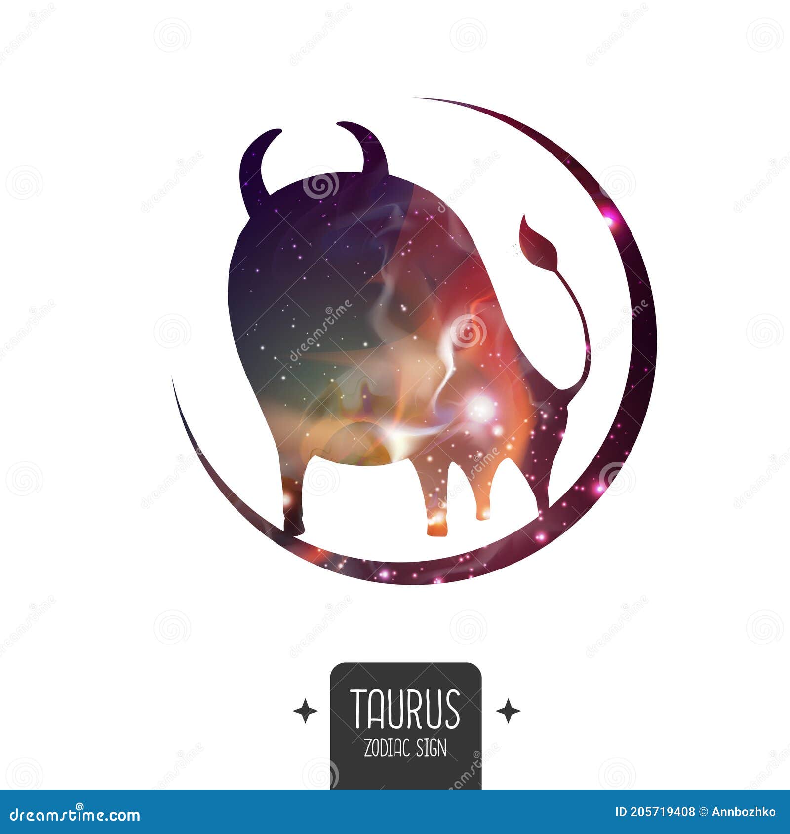 Modern Magic Witchcraft Card with Astrology Taurus Zodiac Sign. Taurus ...