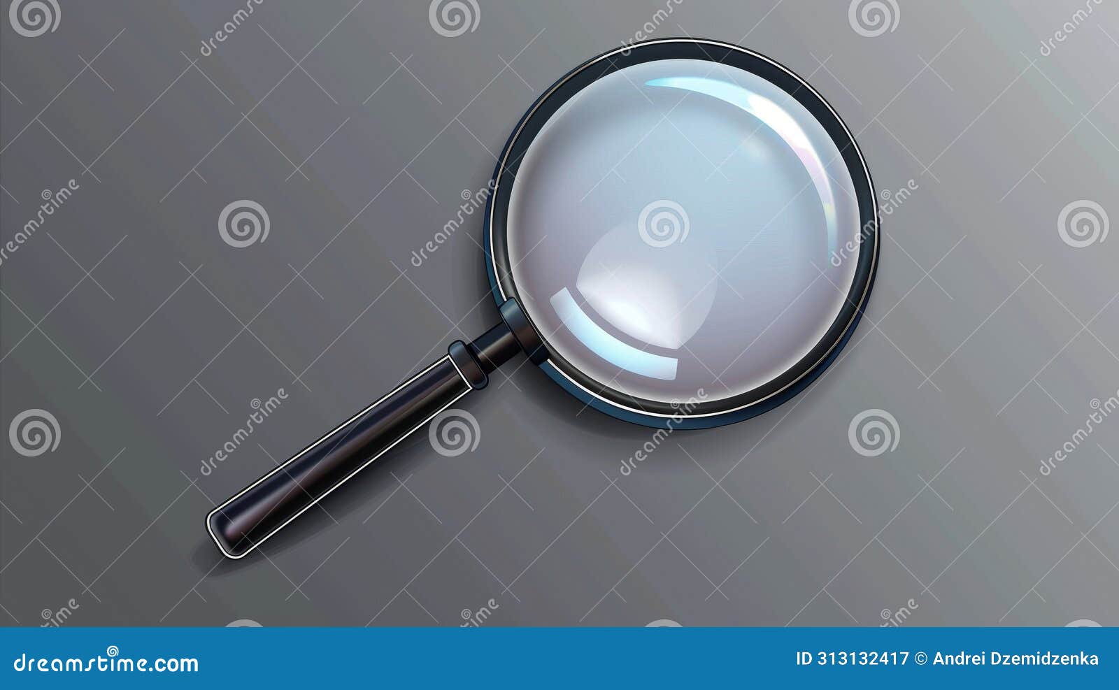 A Modern Magnifying Glass with Realistic Details Stock Image - Image of ...