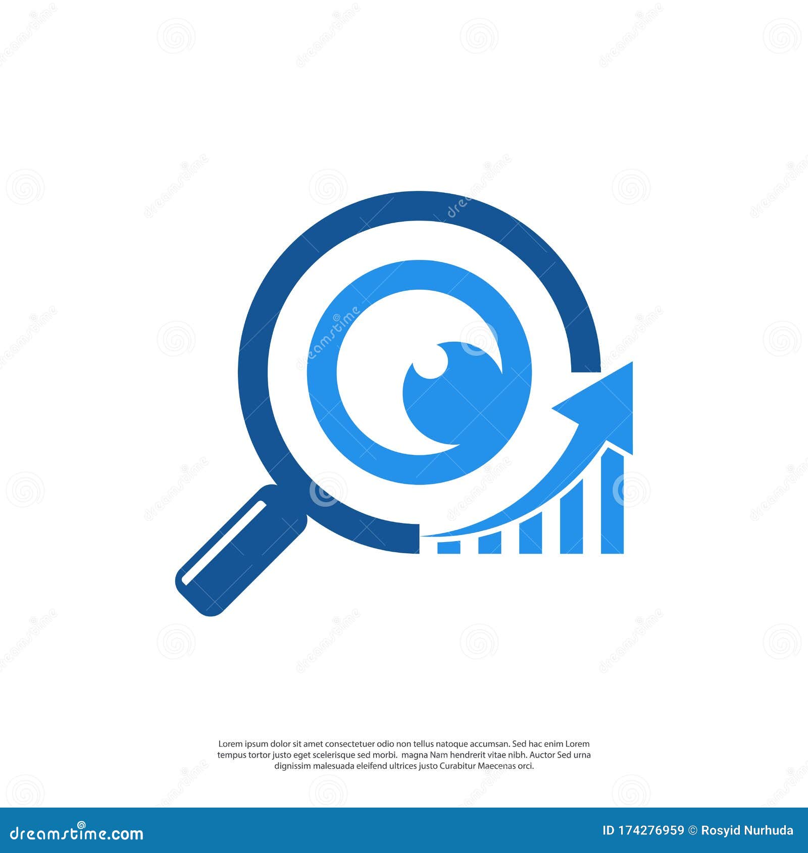 Modern Magnifying Glass Vector Logo Stock Vector - Illustration of ...
