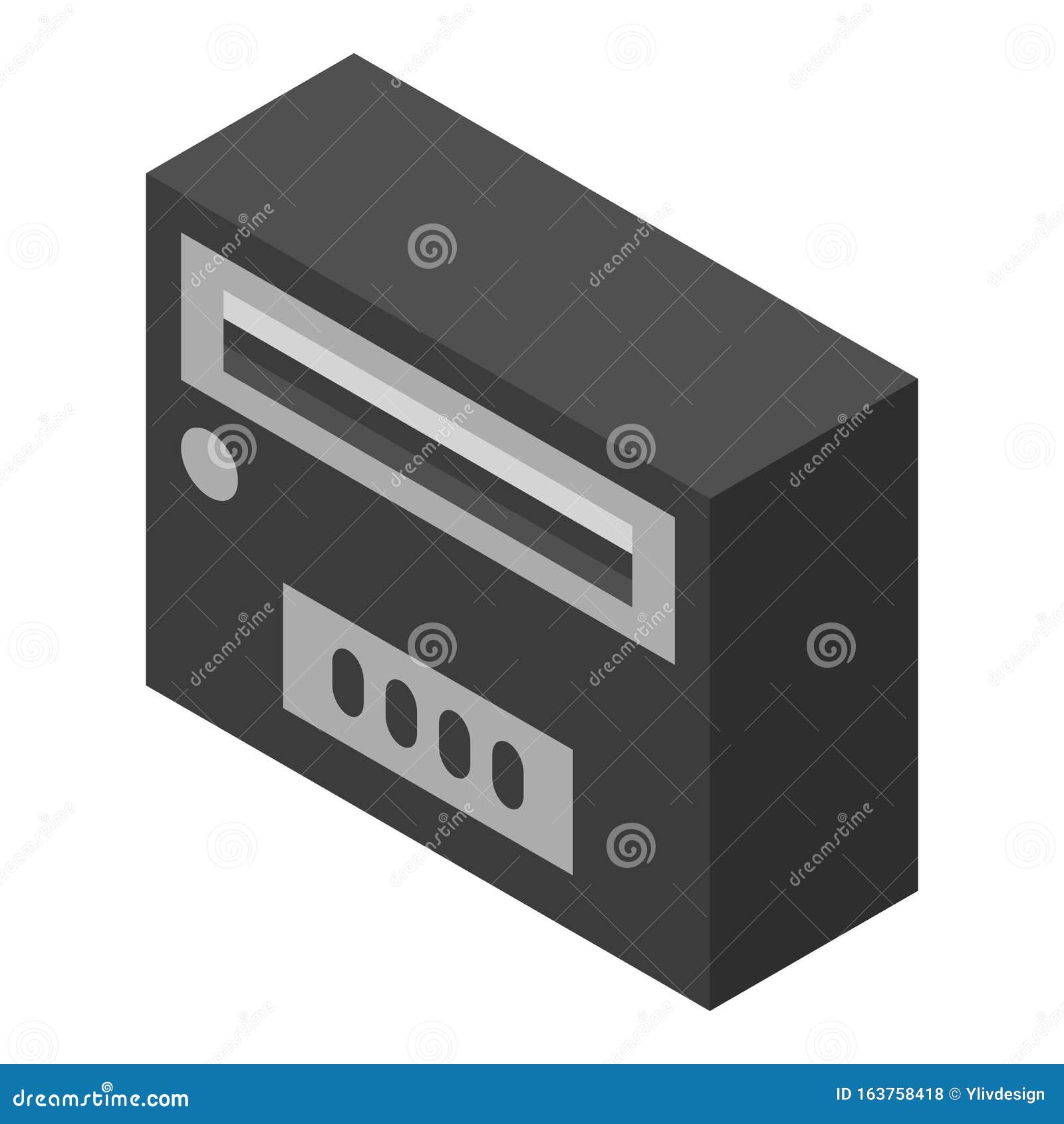 Modern Mailbox Icon, Isometric Style Stock Vector - Illustration of business, mail: 163758418